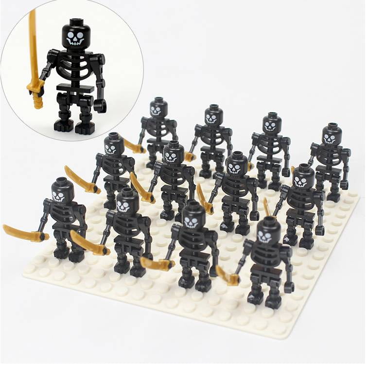 Skeleton Minifigure Army Toys, Skeleton Action Figure 2 Inch Building ...