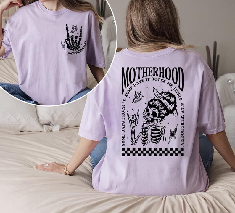 Skeleton Mom Shirt Rocking Motherhood Tee Some Days I Rock It Some Day ...