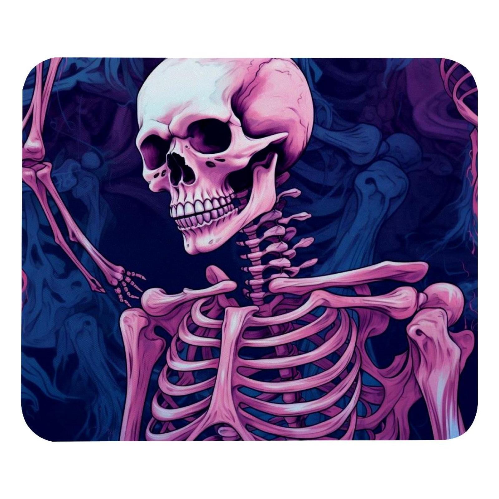 Skeleton Mouse Pad , Soft Cute Computer Mouse Mat with Rubber Base ...