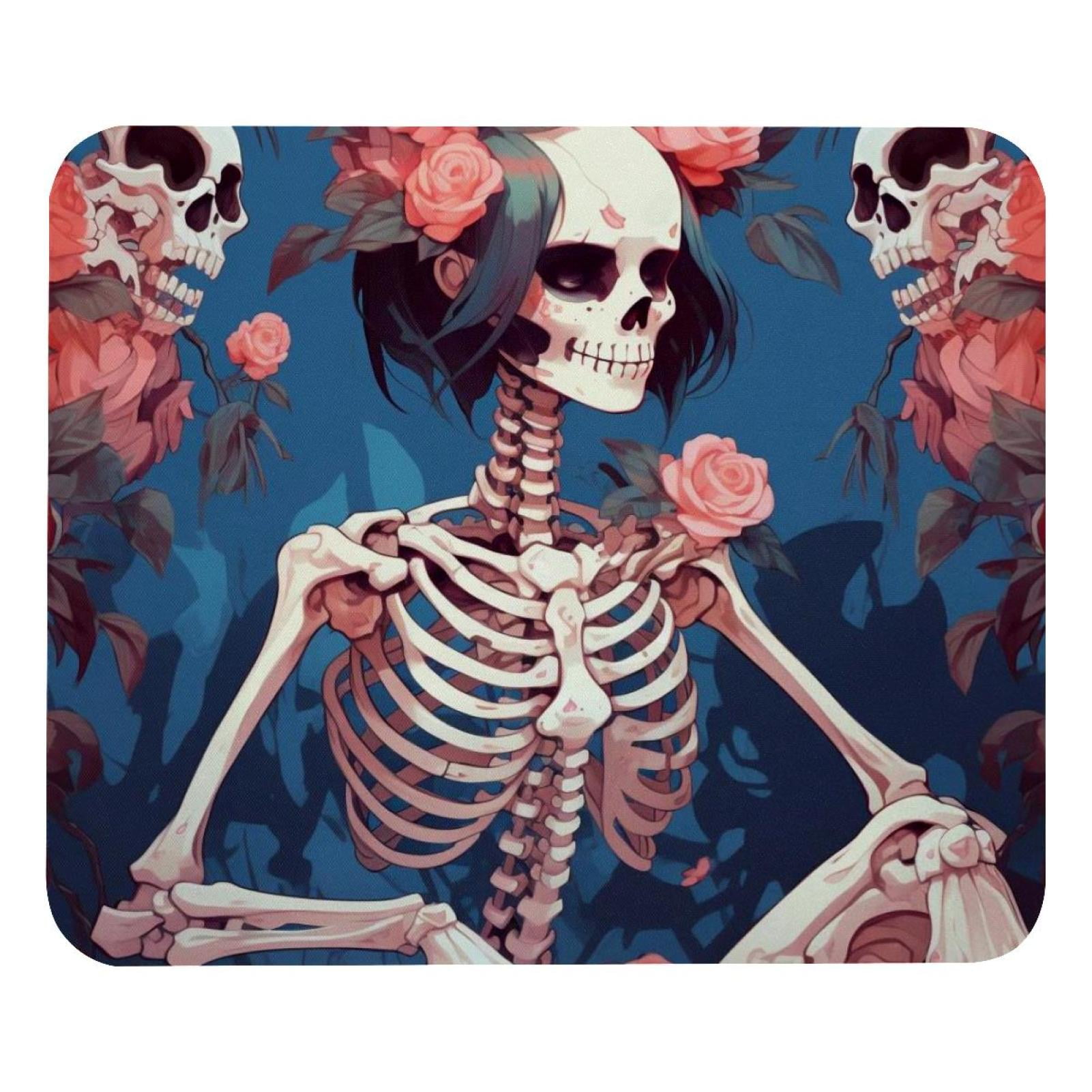 Skeleton Mouse Pad for Wireless Mouse Home Office Desk Laptop with ...