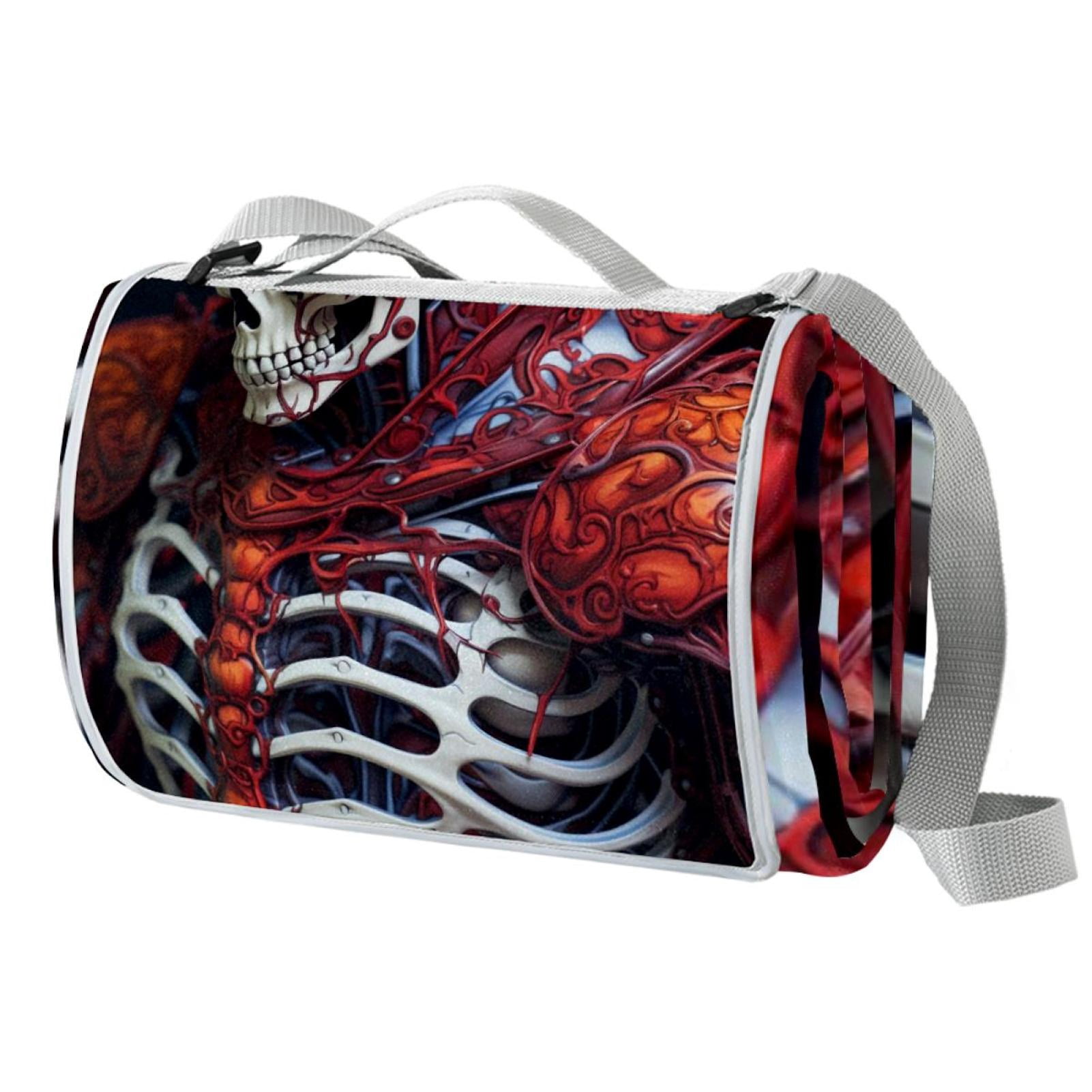 Skeleton Outdoor Canvas Picnic Blanket Waterproof and Foldable Mat with ...
