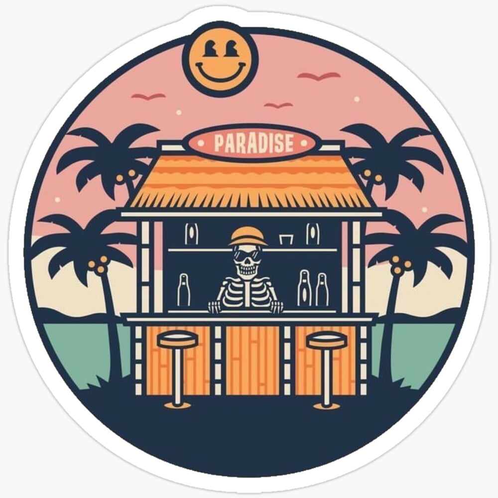 Skeleton Paradise Stickerphone Decal Water Bottle Stickers, Vinyl Stickers For Water Bottles ...