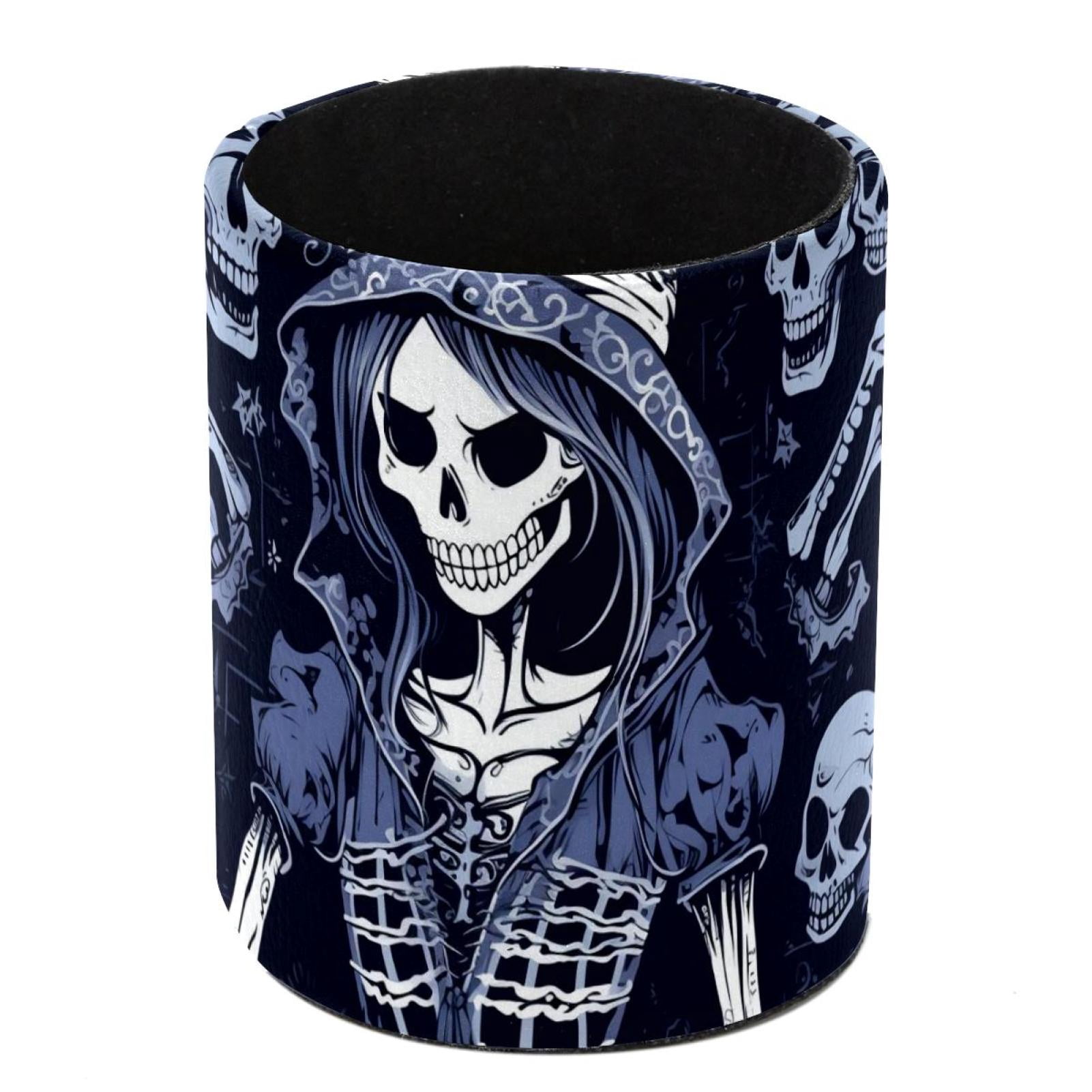 Skeleton Pencil/Pen Holder for desk, Round Desktop Organizer for Desk ...