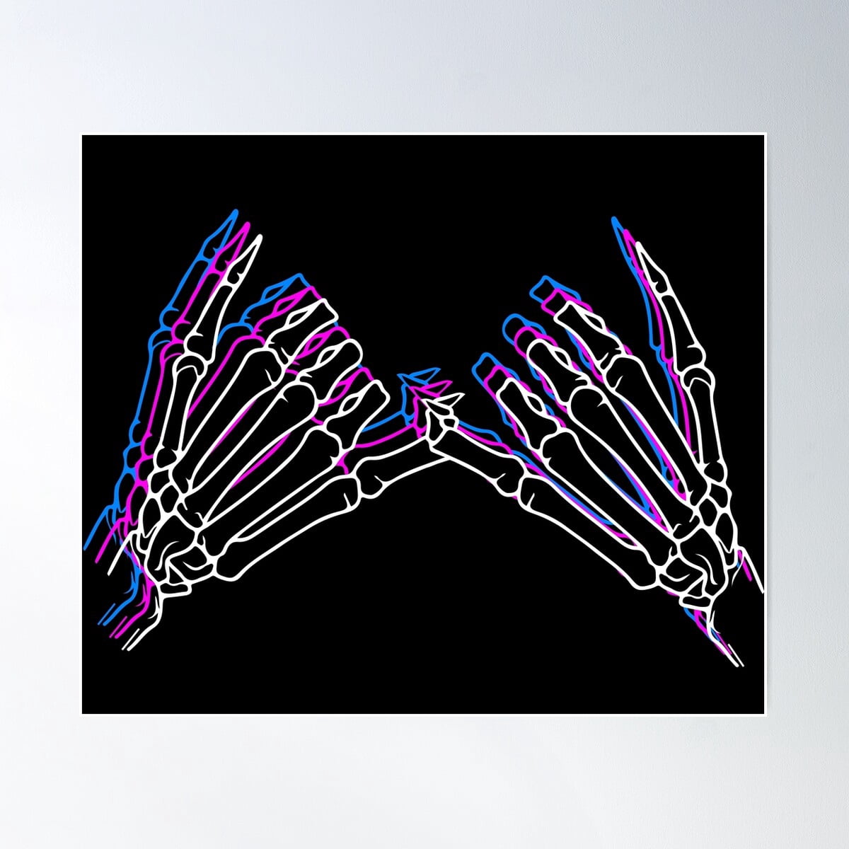Skeleton Pinky Promise Poster Wall Art, Modern Wall Decor For Living ...