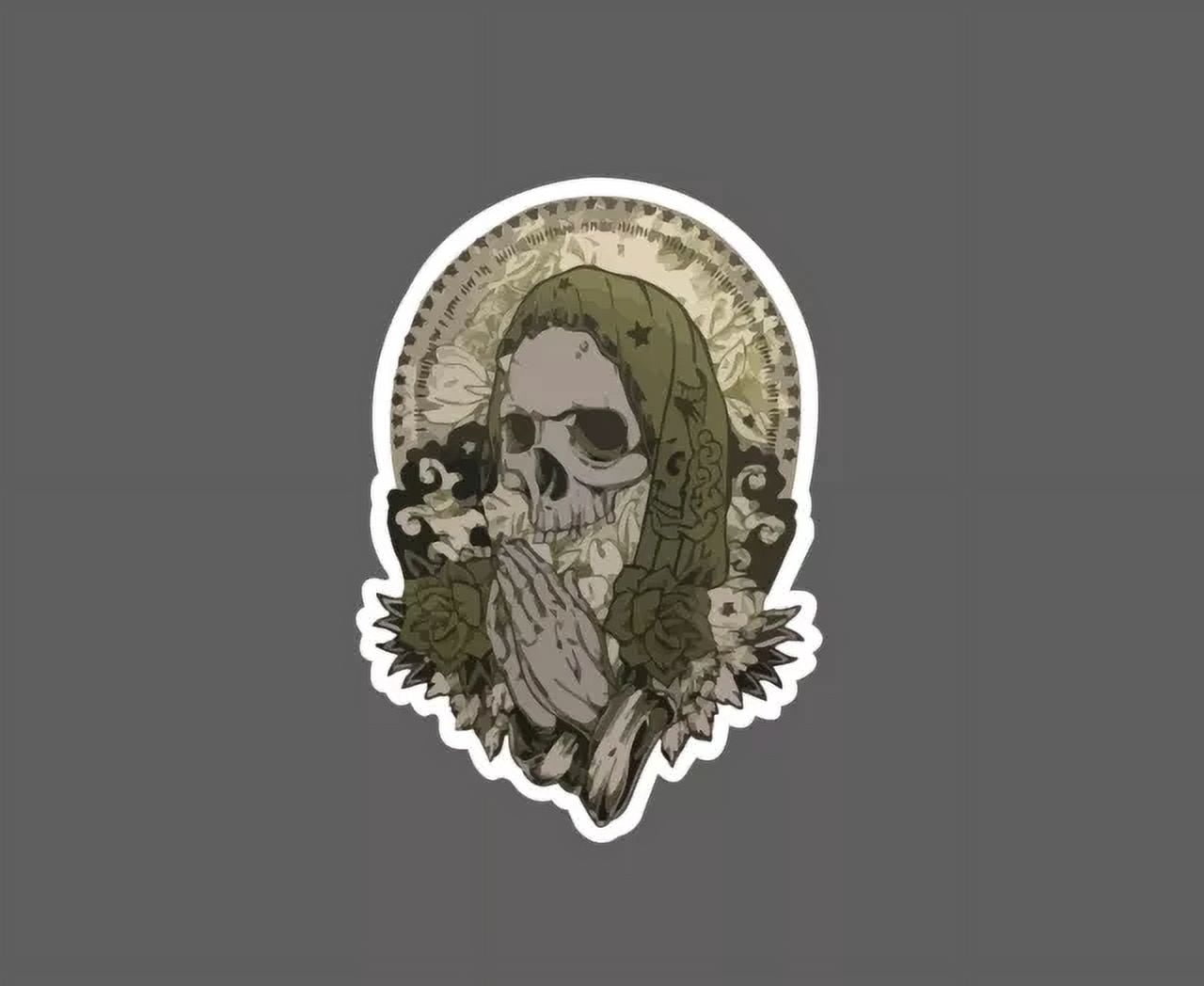 Skeleton Praying Sticker Skull Waterproof Sticker Phone Decal Water ...