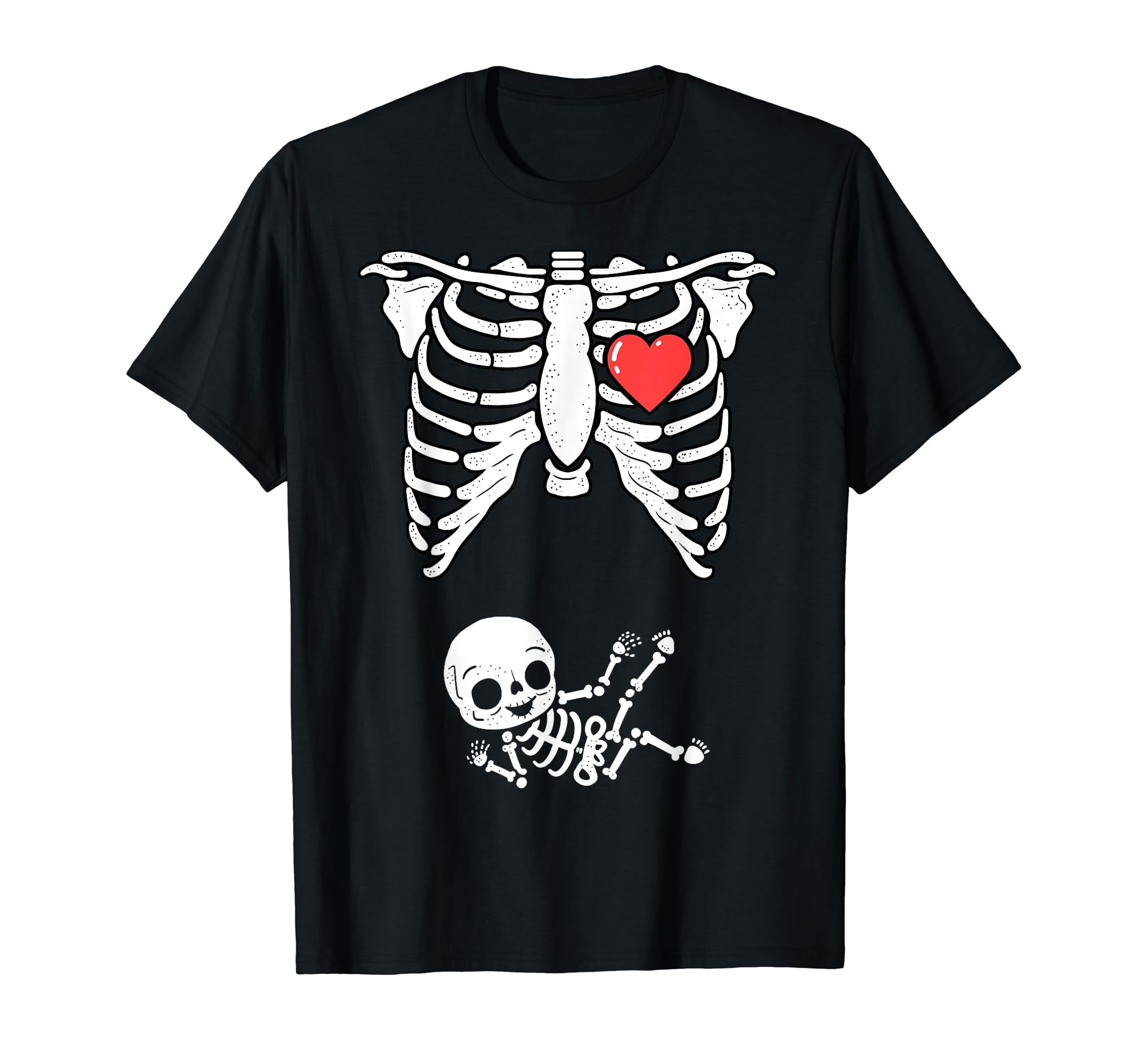 Skeleton Pregnancy Announcement Shirt XRay Halloween Costume T-Shirt ...