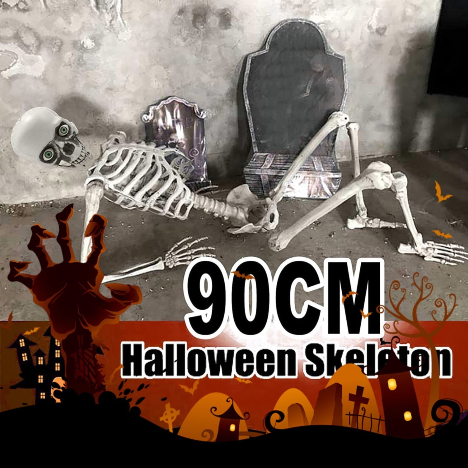 Skeleton Prop Deco Skeleton Life Size Full Body Posable Joints ...