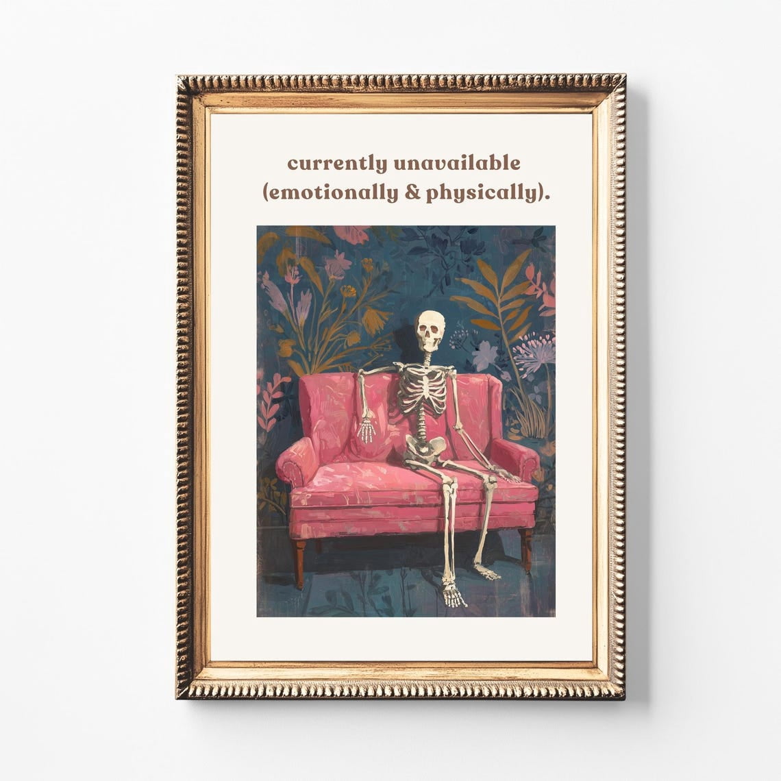 Skeleton Quote Halloween Wall Art Print - Walmart.com