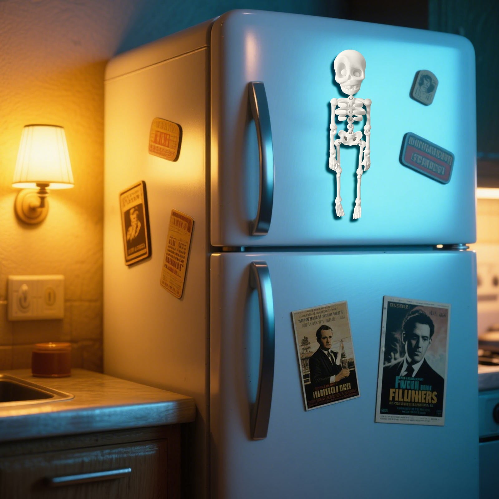 Skeleton Refrigerator Magnets,Halloween 3D Printed Articulated Skeleton ...