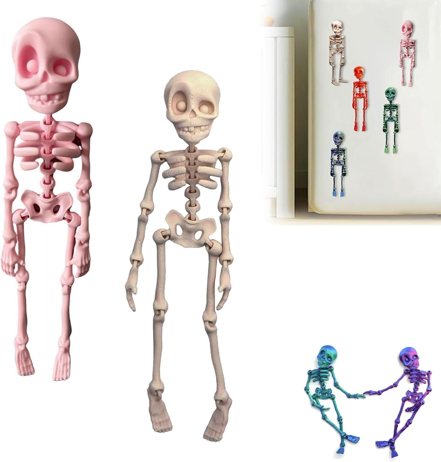 Skeleton Refrigerator Magnets, Poseable Skeleton Fridge Magnet, Mini ...