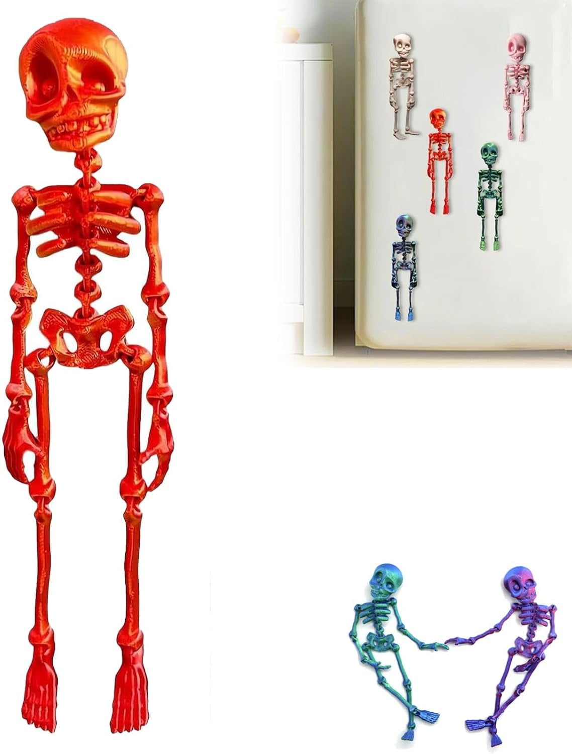 Skeleton Refrigerator Magnets, Poseable Skeleton Fridge Magnet, Mini ...