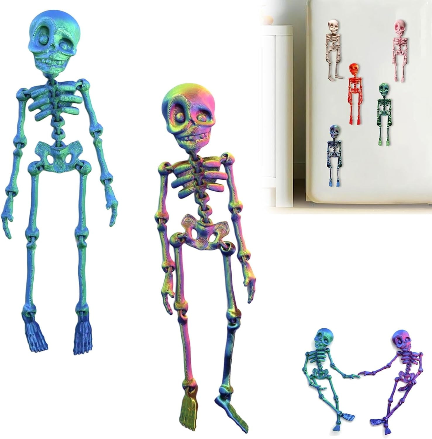 Skeleton Refrigerator Magnets, Poseable Skeleton Fridge Magnet, Mini ...