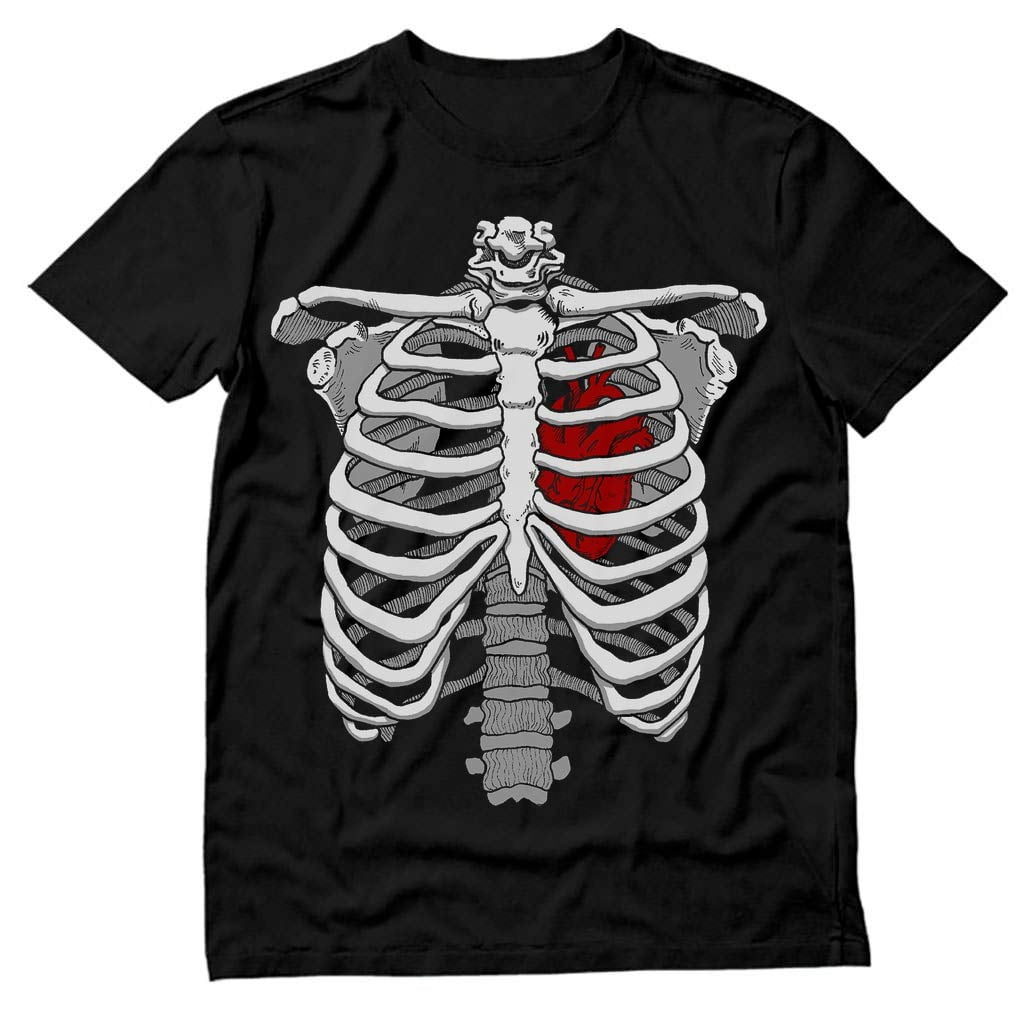 Skeleton Rib Cage Heart Xray Halloween Easy Costume T-Shirt - Walmart.com