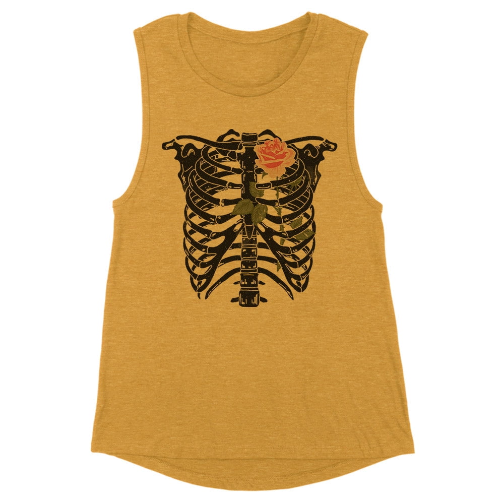Skeleton Rib Cage Women's Muscle Tank Large Antique Gold - Walmart.com