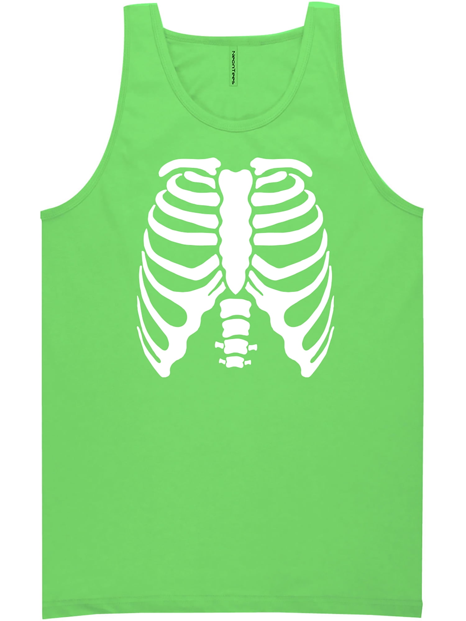 Skeleton Ribs Neon Tank Top - Walmart.com