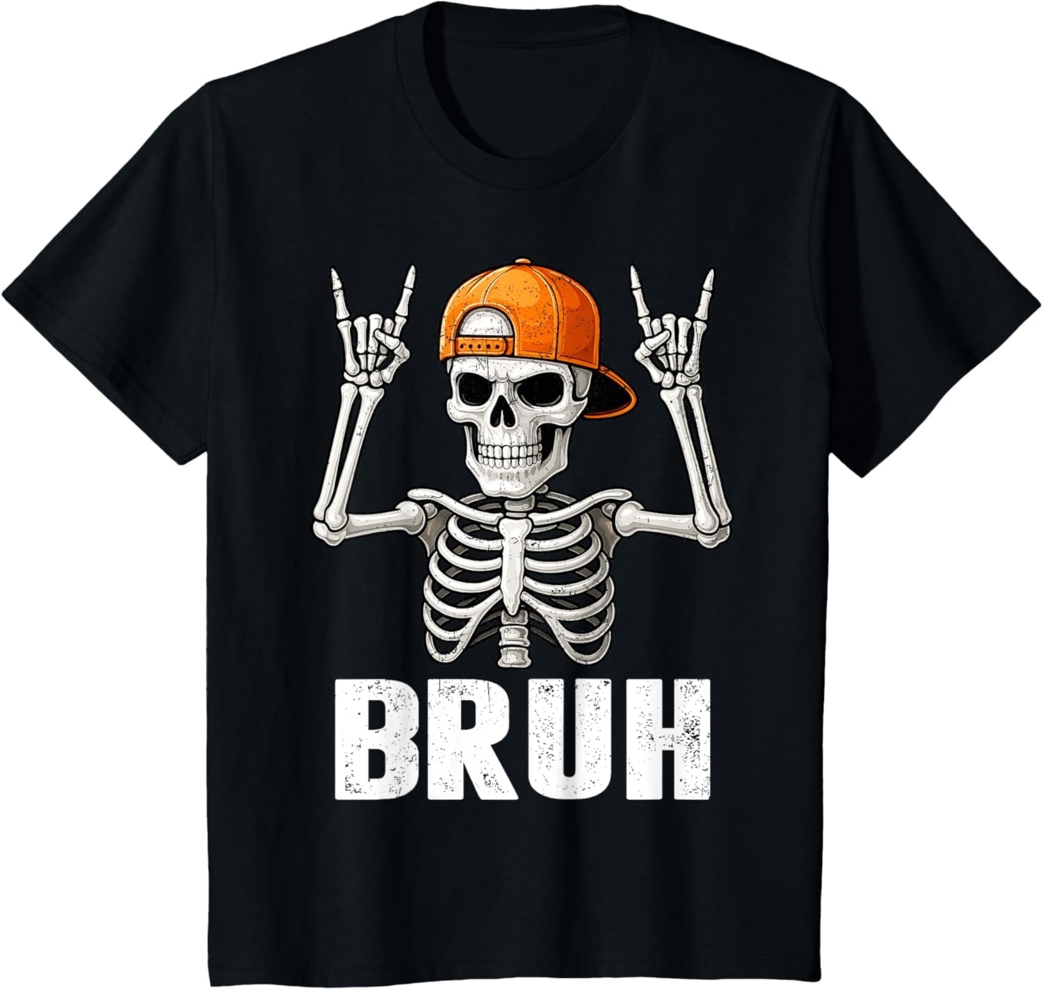 Skeleton Rock On Bruh Halloween For Mens Boys Kids Toddlers T-Shirt ...