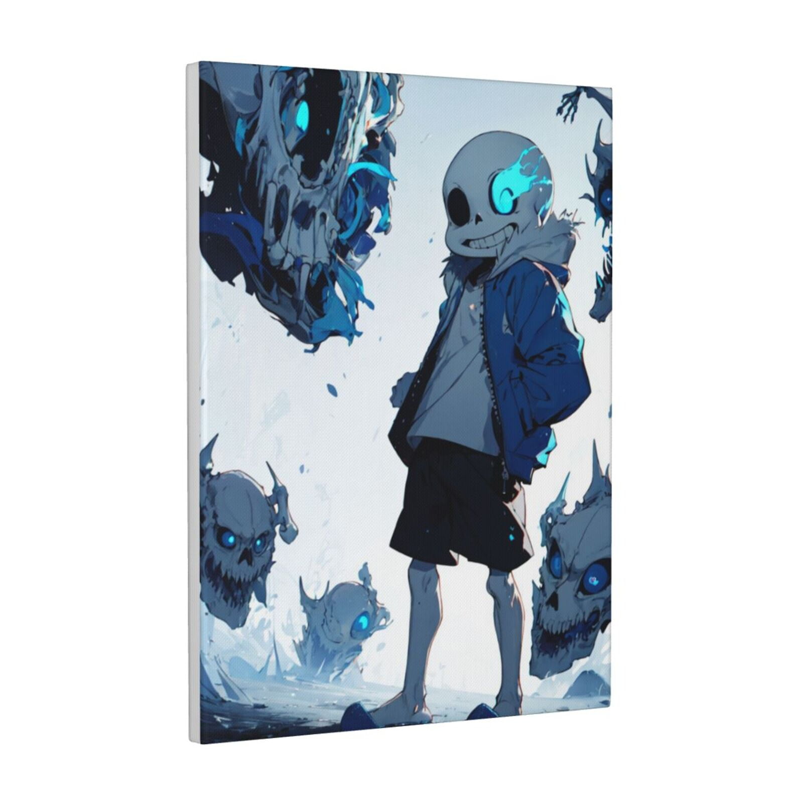 Skeleton Sans Undertale Canvas Decorative Picture Frame Wall Poster Art ...