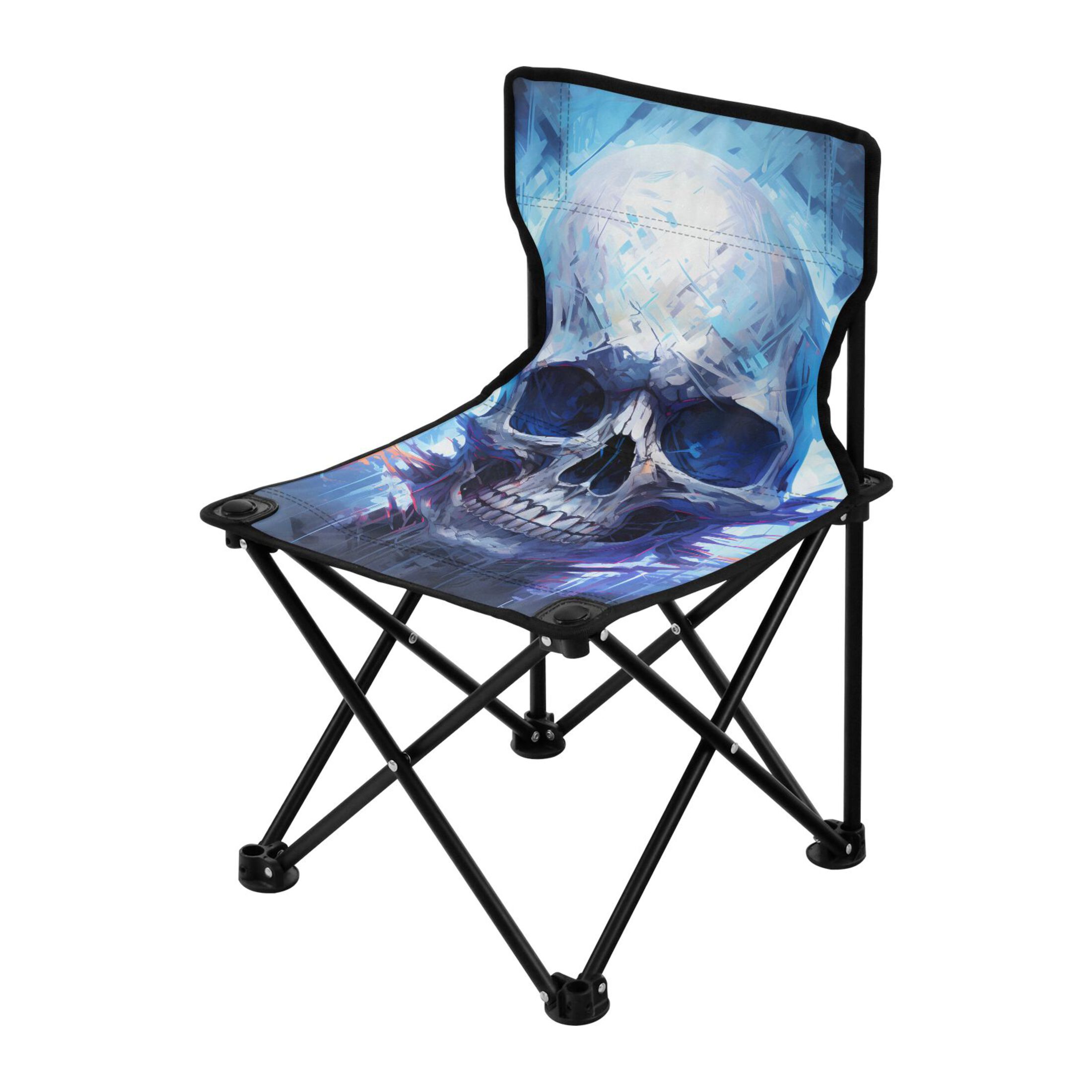 Skeleton Skull Halloween Portable Camping Chair Small for Kids Outdoor ...