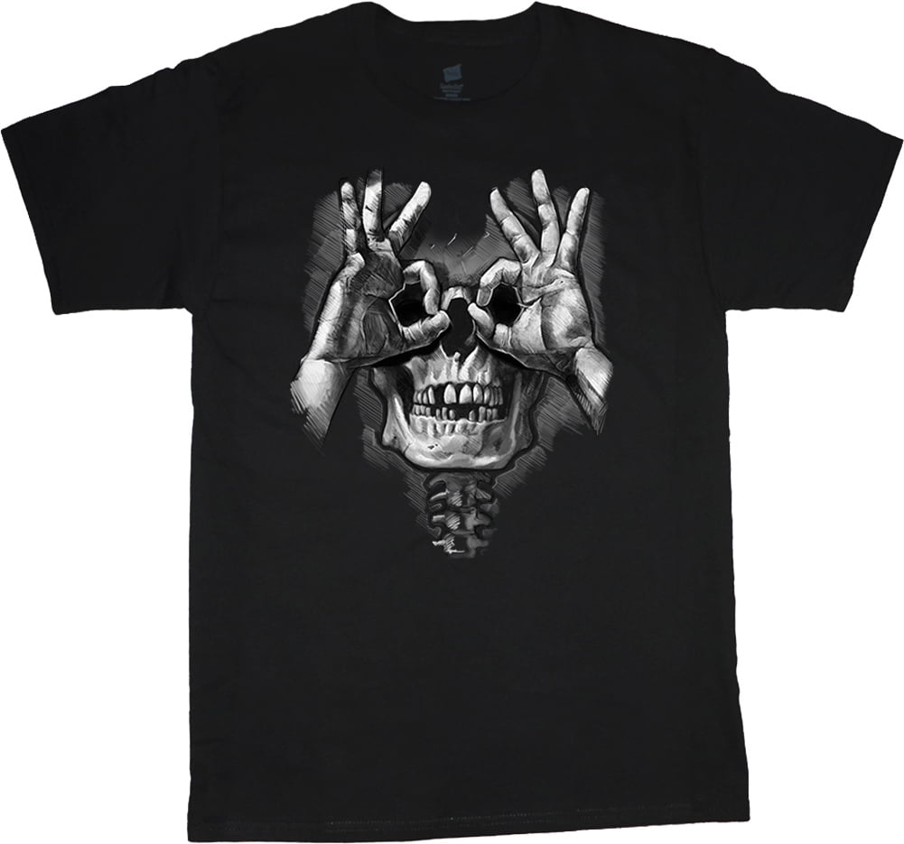 Skeleton Skull T-shirt Mens Graphic Tees Short Sleeve Tee Shirt ...