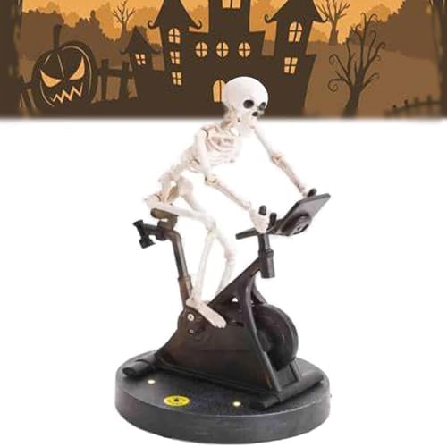 Skeleton on Spin Bike Animated Skeleton Animatronic Skeletons Halloween ...