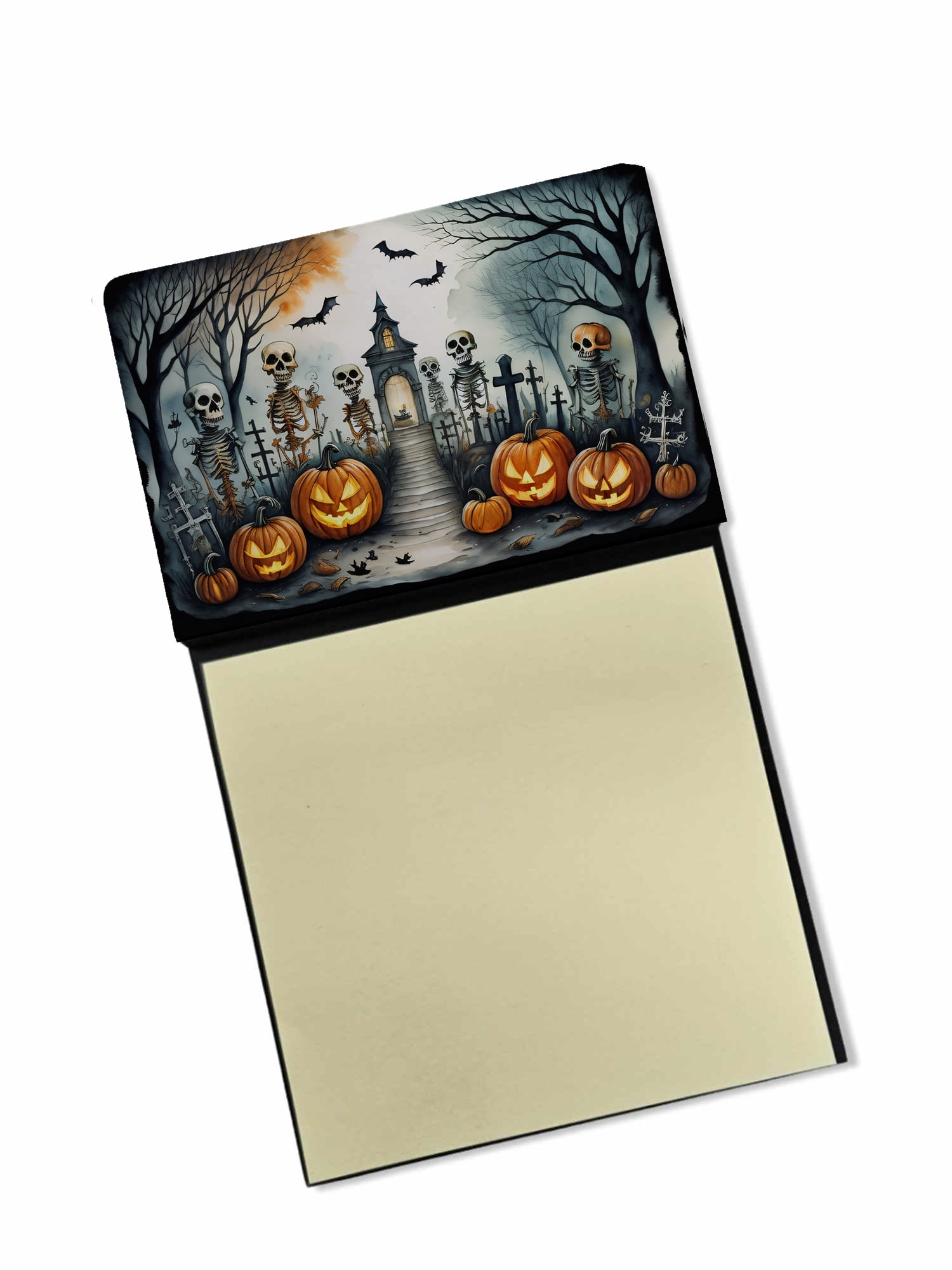 Skeleton Spooky Halloween Sticky Note Holder 3.25 in x 5.25 in ...