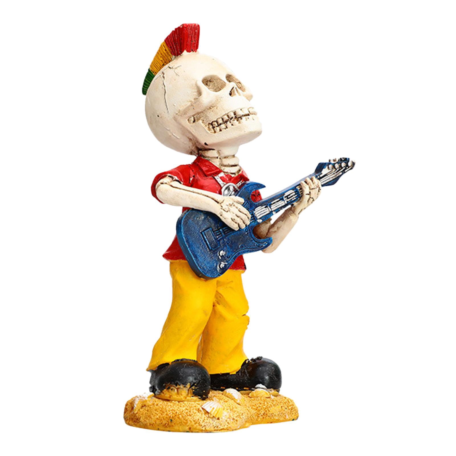 Skeleton Statue Collection Skull Band Figurine for Halloween Home ...