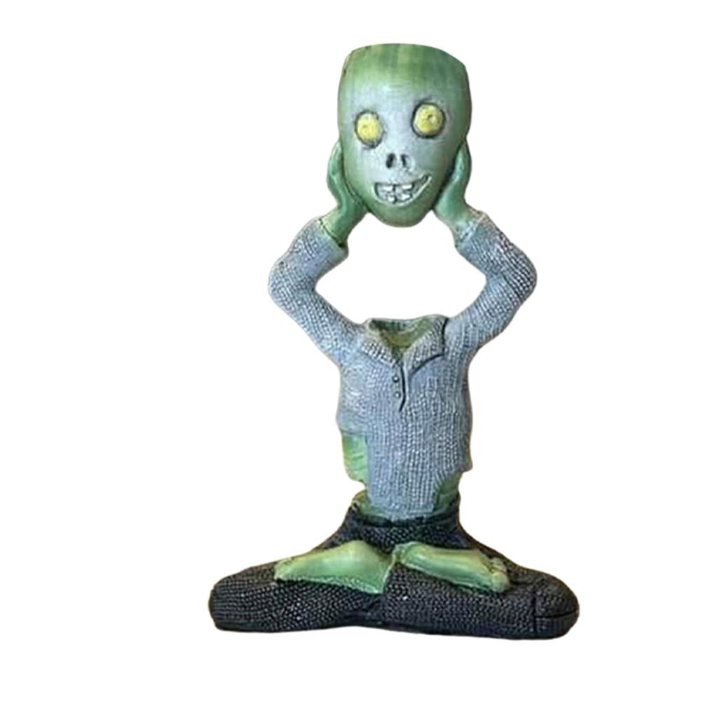 Skeleton Statue | Halloween Spooky Meditation Sculpture Realistic Resin ...