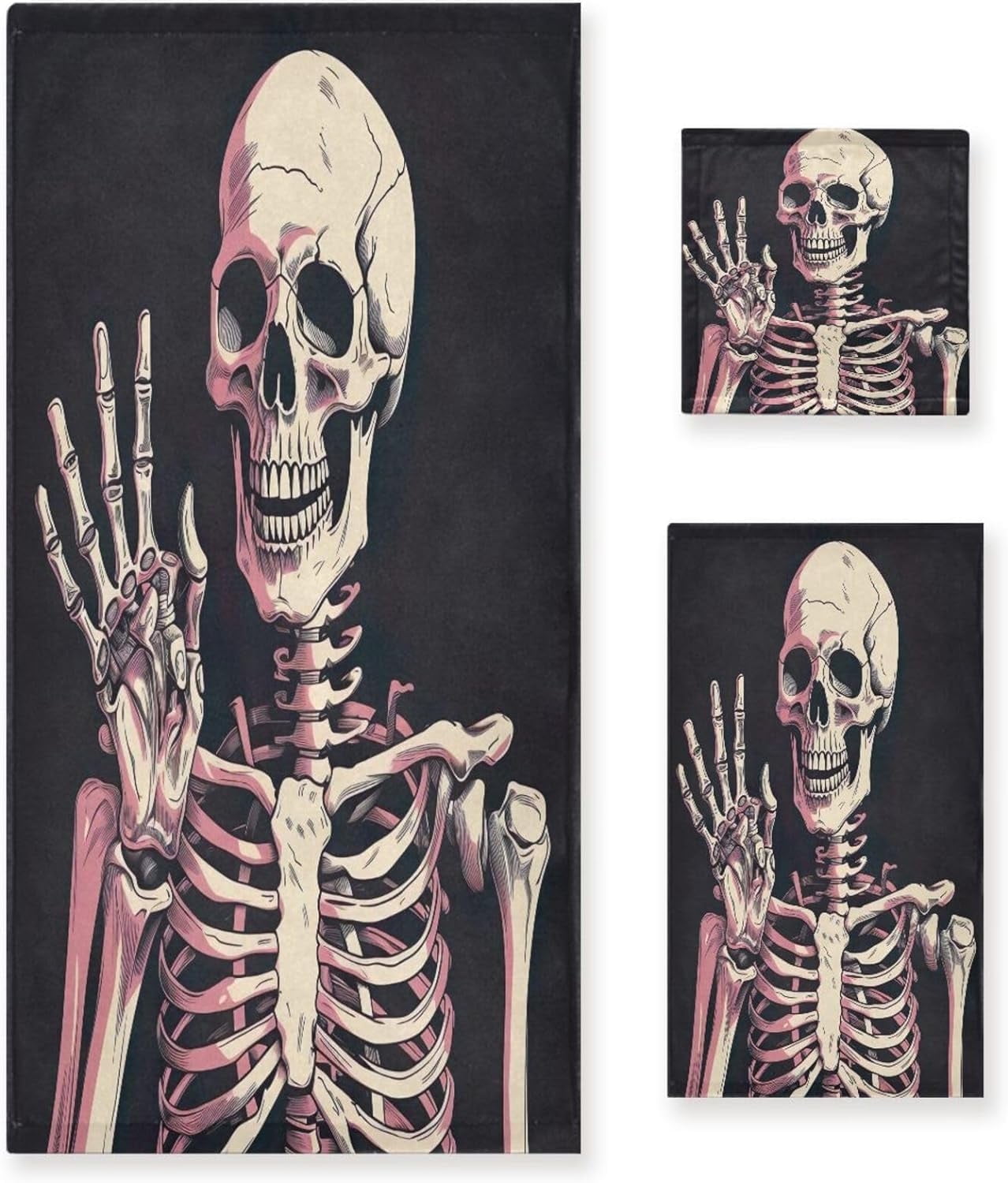 Skeleton Structure Bath Towels Absorbent Bath Towels Set Soft Towel Set ...