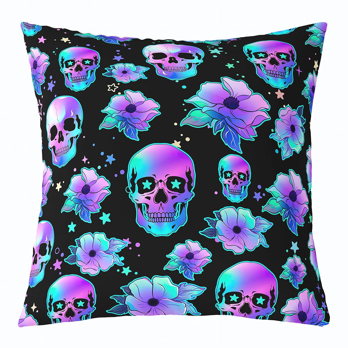YST Skeleton Throw Pillow Cover,Halloween Cushion Cover,Skull Bones ...