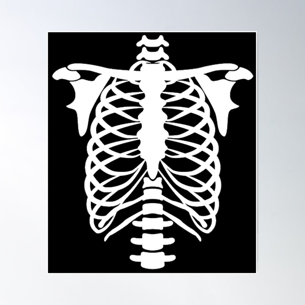 Skeleton Torso Poster Wall Art, Modern Wall Decor For Living Room ...