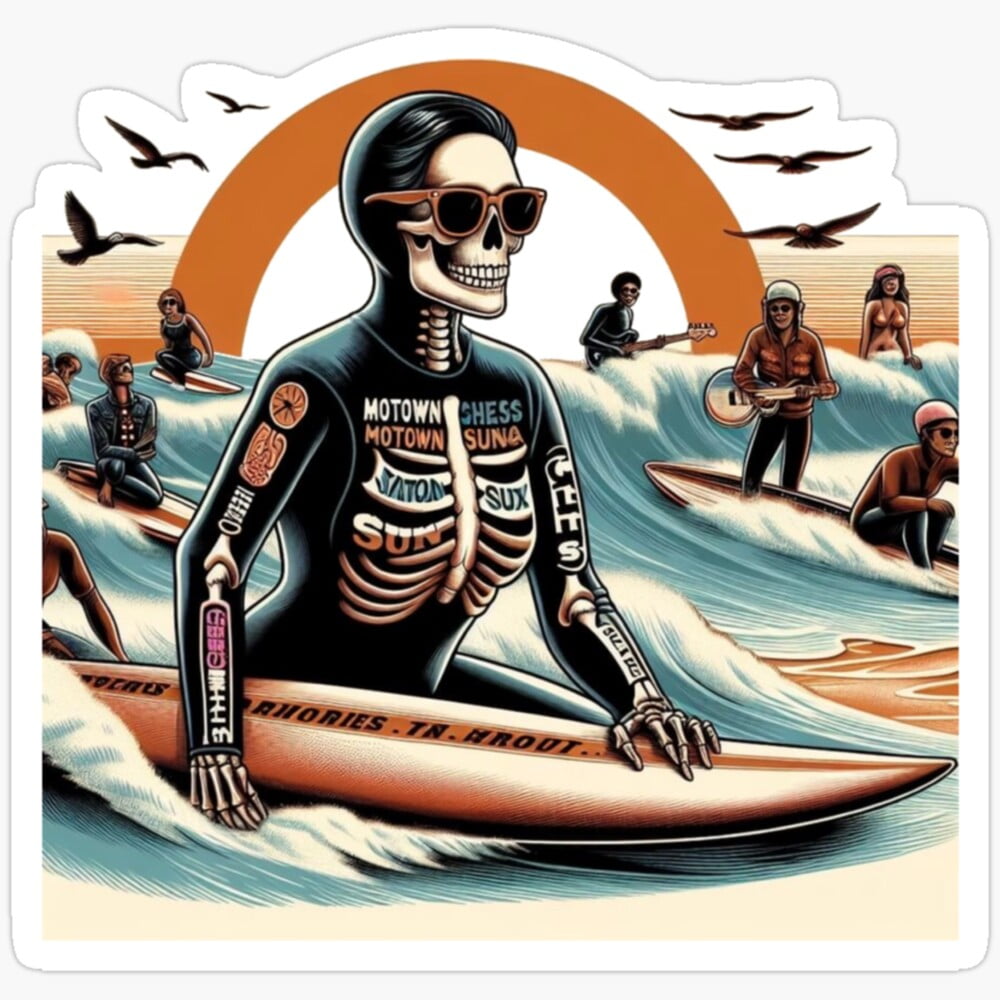 Skeleton Wave Jam Stickerphone Decal Water Bottle Stickers, Vinyl Stickers For Water Bottles ...