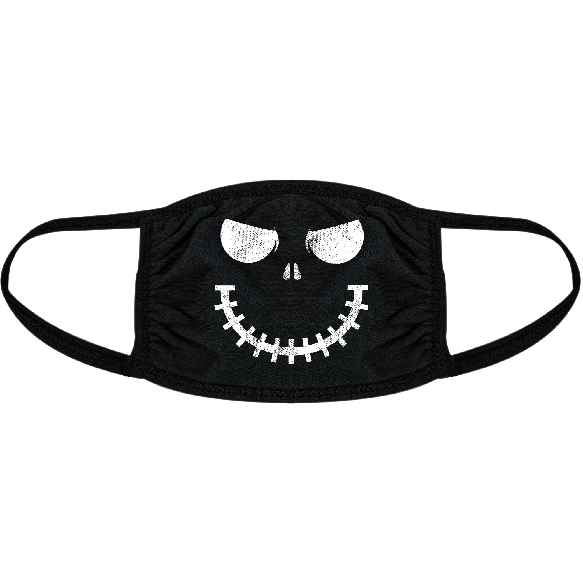 Skeleton Zipper Face Mask Funny Halloween Skull Graphic Novelty Nose ...