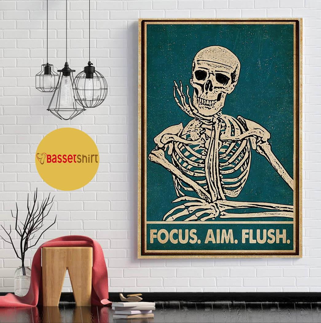Skeleton focus aim flush butt poster 24 x 36 Inch Poster - Walmart.com