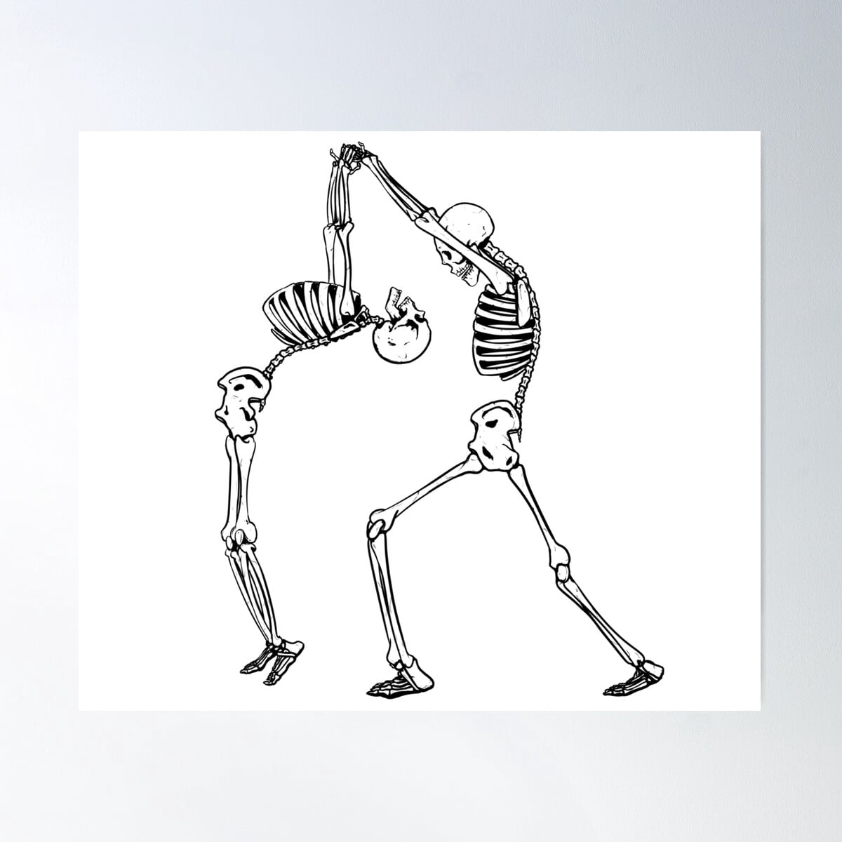 Skeletons Dancing Poster Wall Art, Modern Wall Decor For Living Room ...