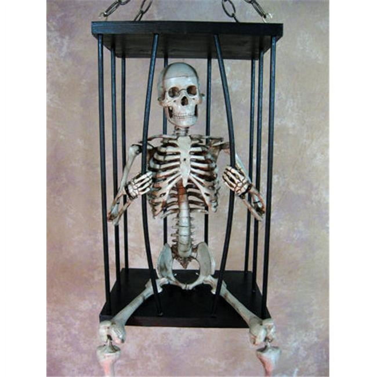 Skeletons and More Medium Skeleton Breaking Out of Cage - Brown - 33 ...