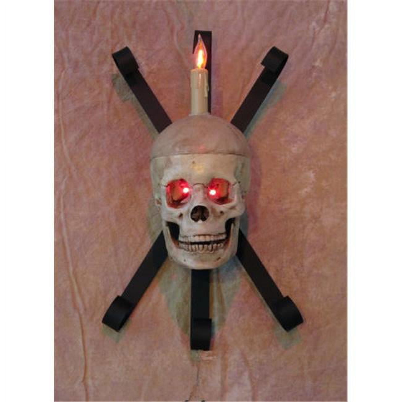 Skeletons and More SCON-100 Wall Sconce Skull-Metal Life-Size Skull on ...