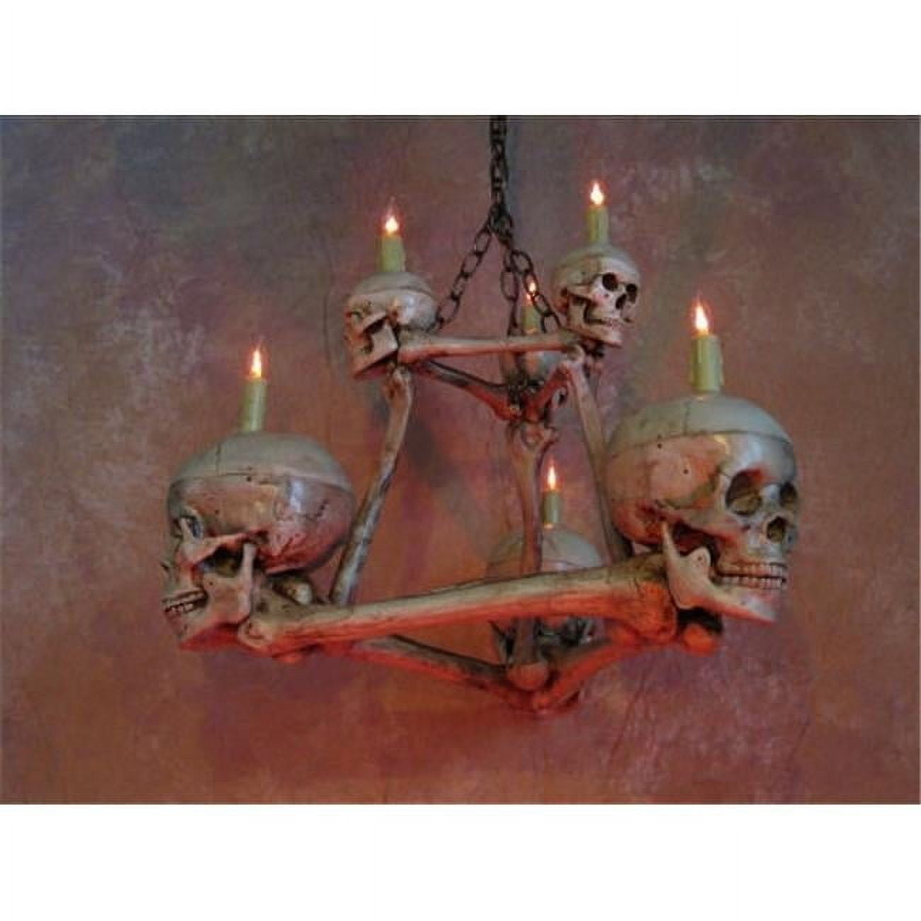 Skeletons and More SKUL-600 Chandelier Skull-Bone Two-Tiered Skull ...