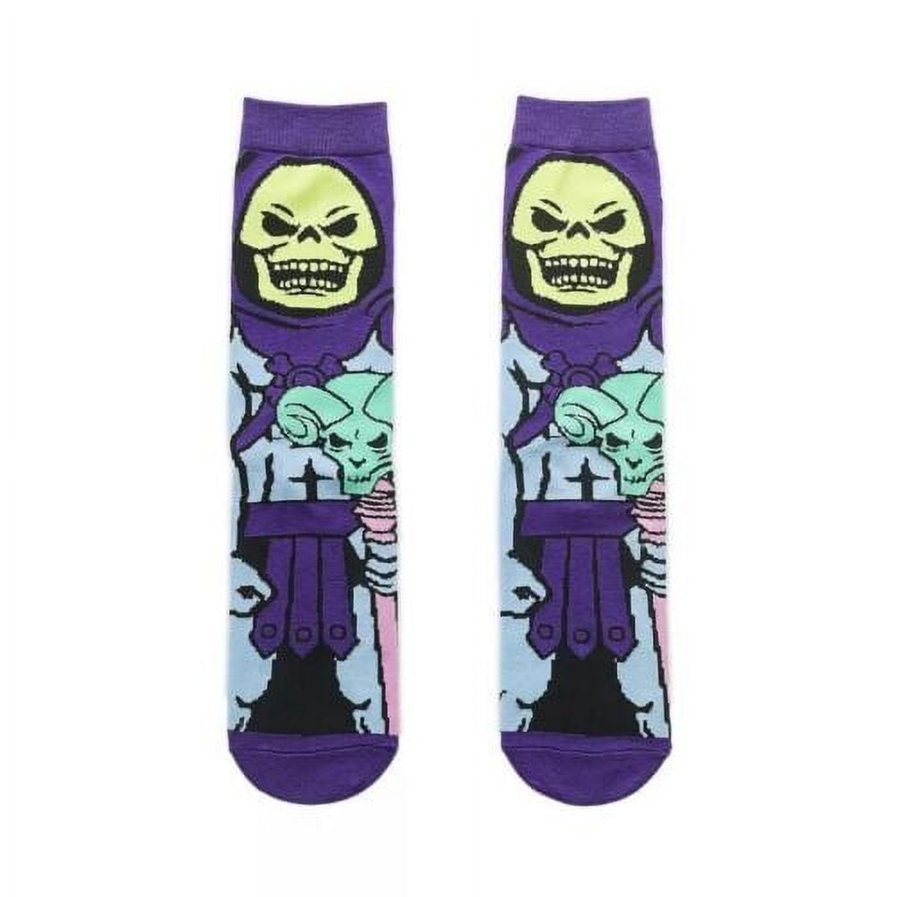 Skeletor Cartoon Socks, Fun Novelty Mens/Womens Crew Character Socks ...