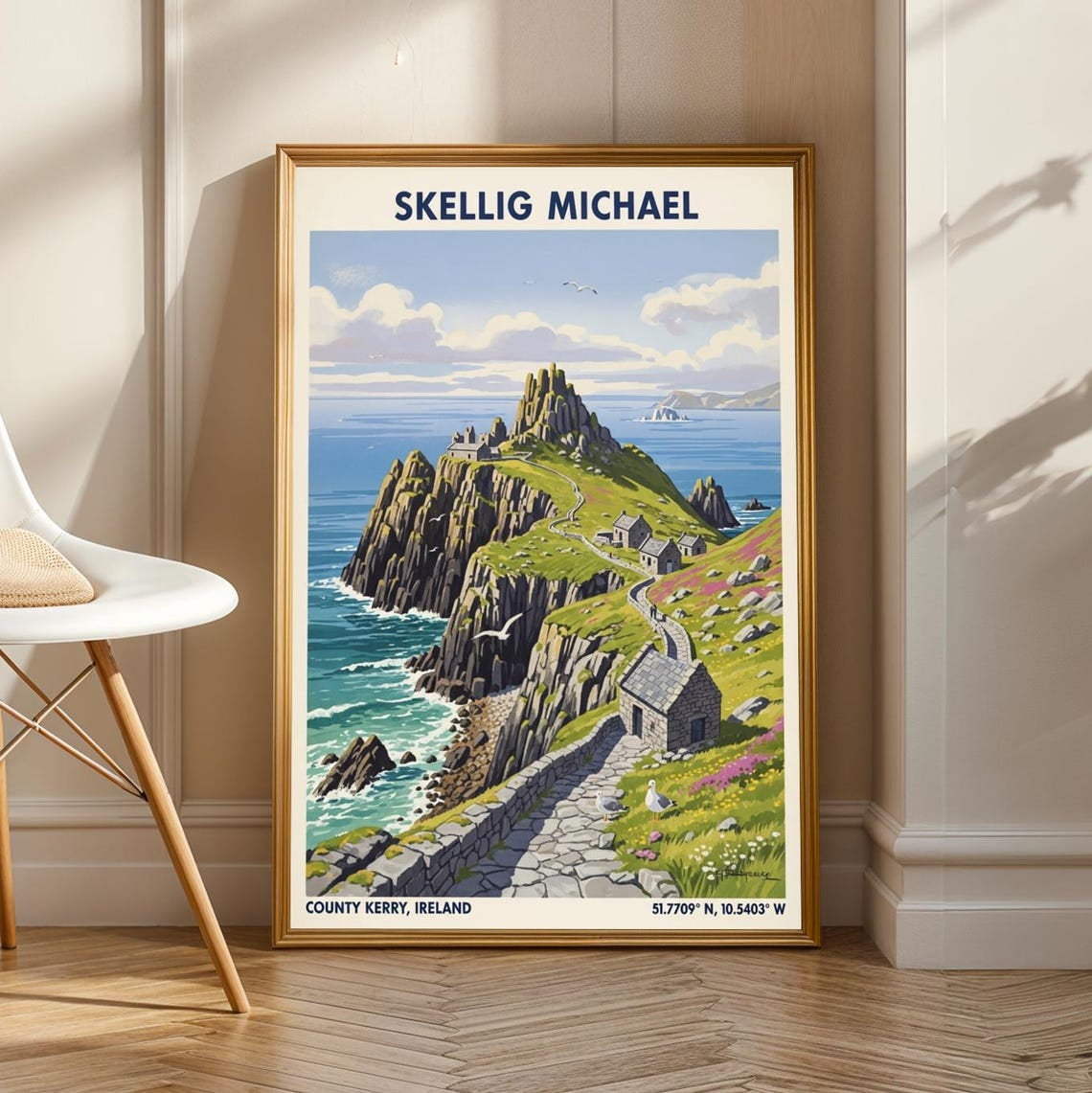 Skellig Michael Art Print: Ireland Landscape Travel Poster, Unframed ...