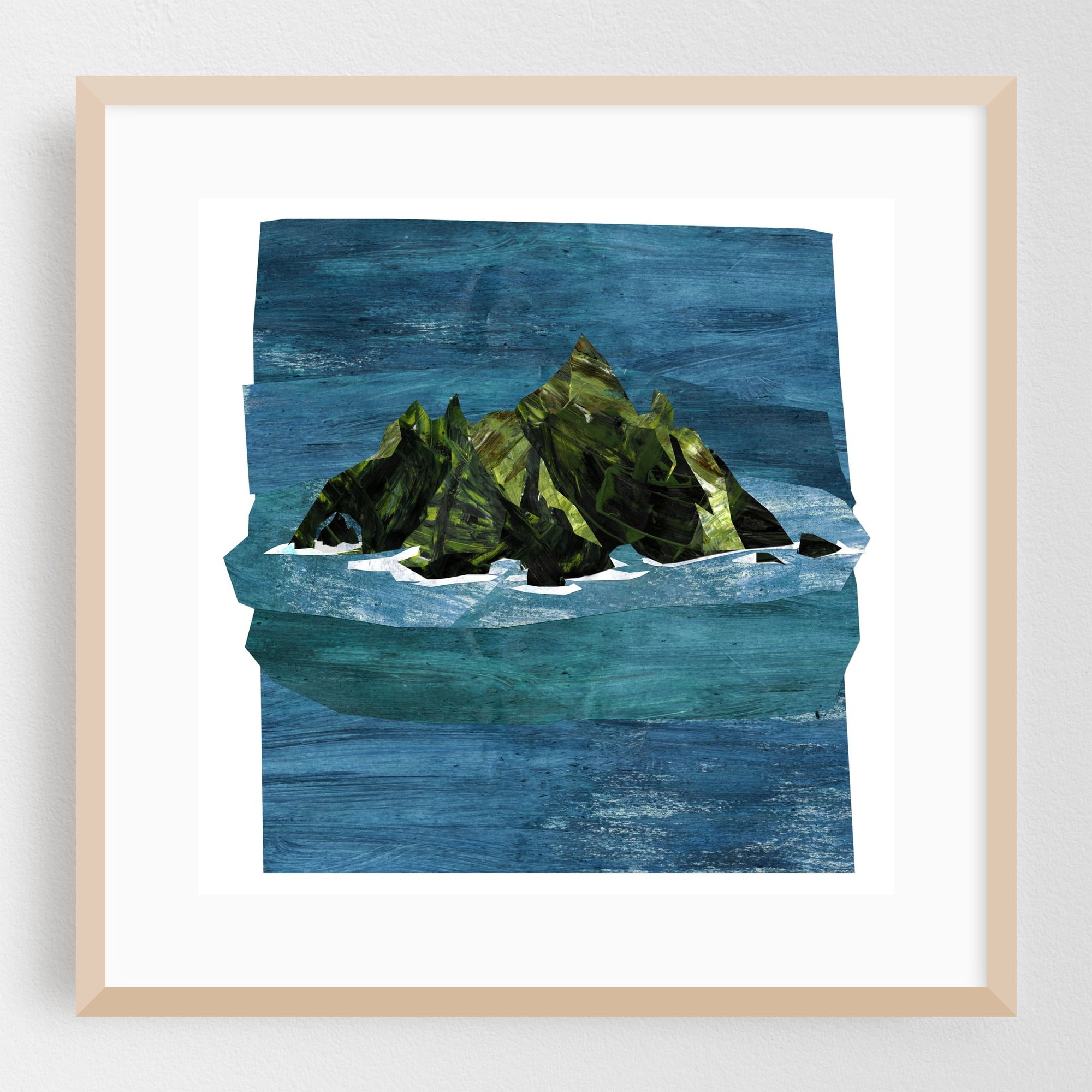 Skellig Michael - Ireland Collage Abstract Ocean Mountain Seascape ...