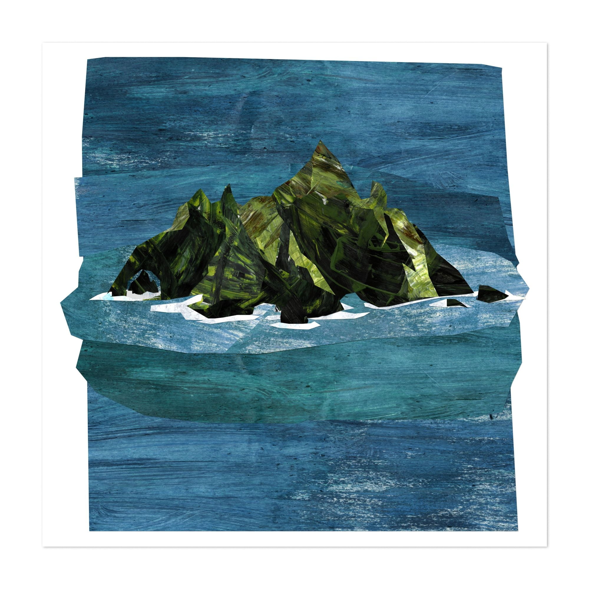 Skellig Michael - Ireland Collage Abstract Ocean Mountain Seascape ...