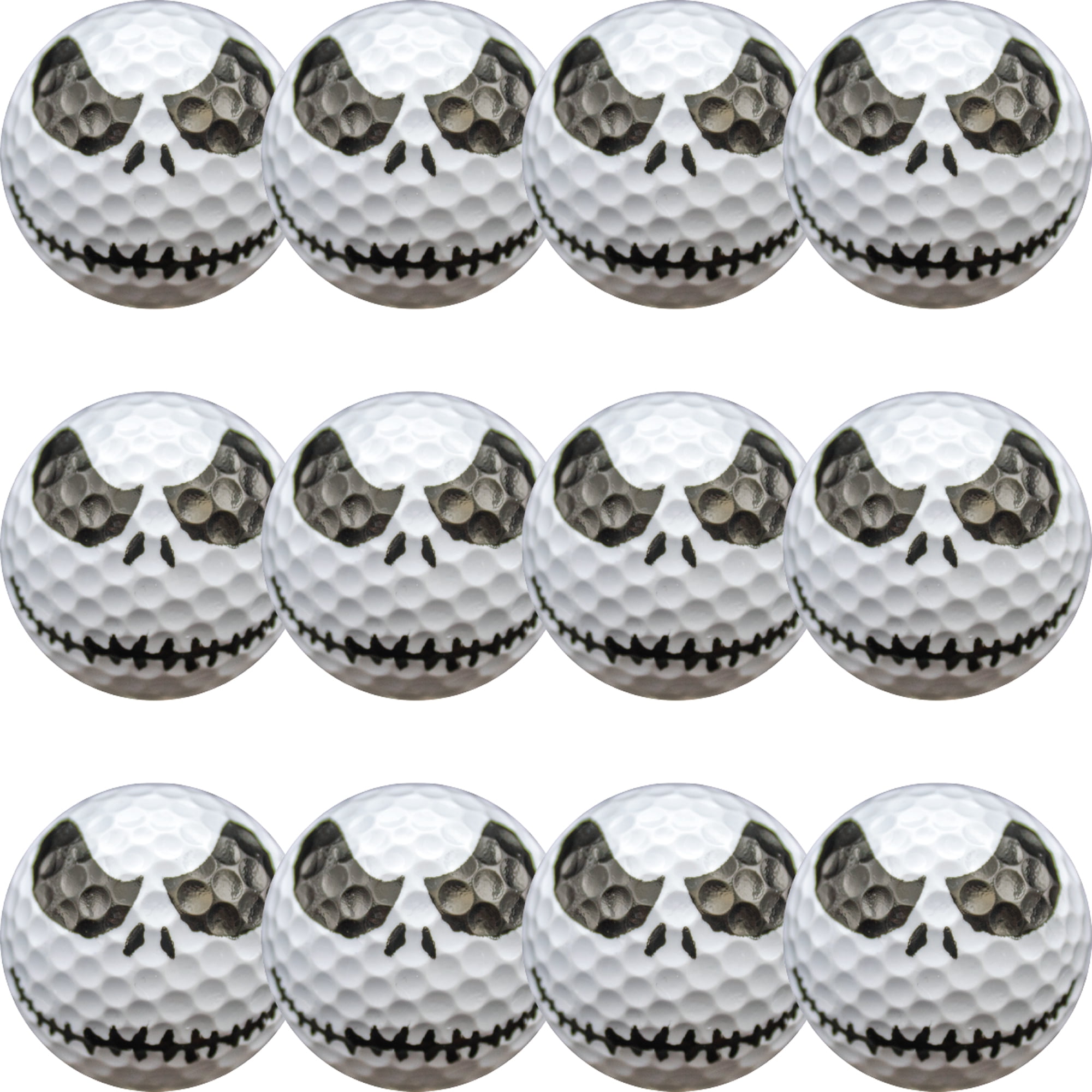 Skelly Golf Balls – 12-Pack Skeleton Face Halloween Golf Balls ...