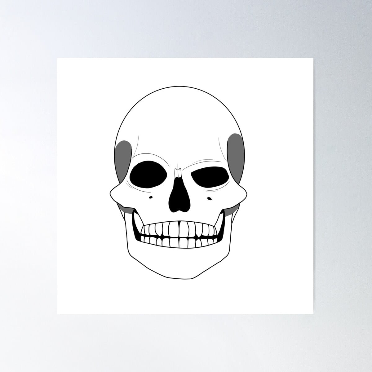 Skeptical Skull (Transparent Variant) Poster Wall Art, Modern Wall ...
