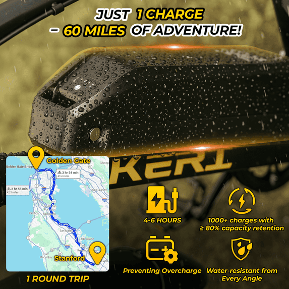 Skeri Ebike Battery, 48V 15.6Ah Silver Fish Lithium-ion Pedelec Battery, 500W Electric Bike ...