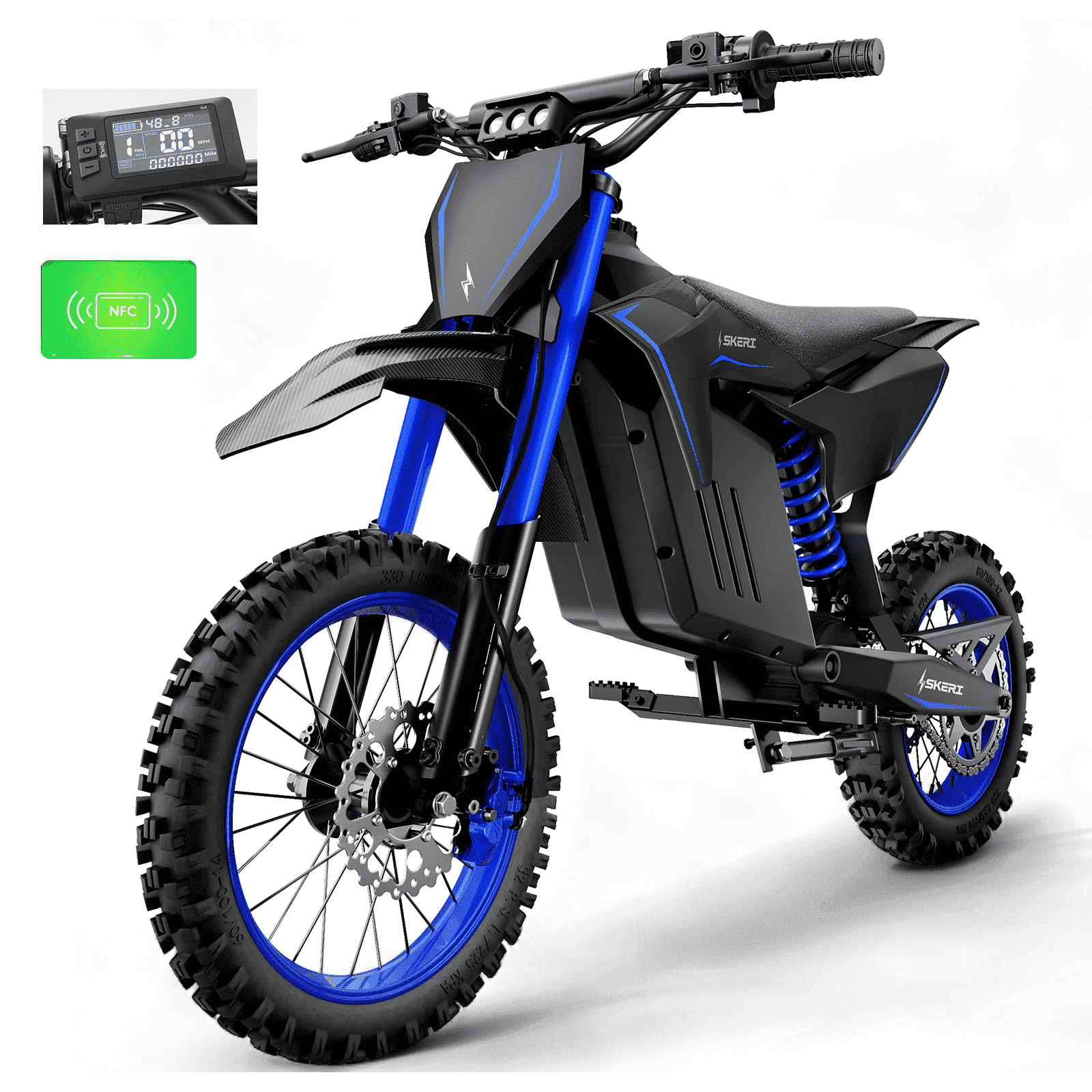 Skeri Electric-Bike for Teens Adults, 14"/12" Fat Tire 2000W (Peak ...