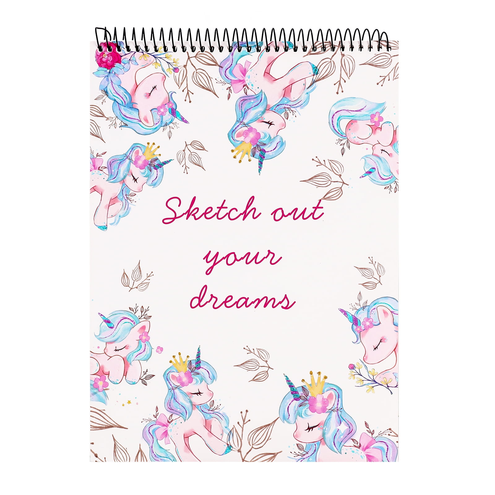 Sketch Book, 100 Pages (50 Sheets), Spiral Bound Artist Sketch Pad ...