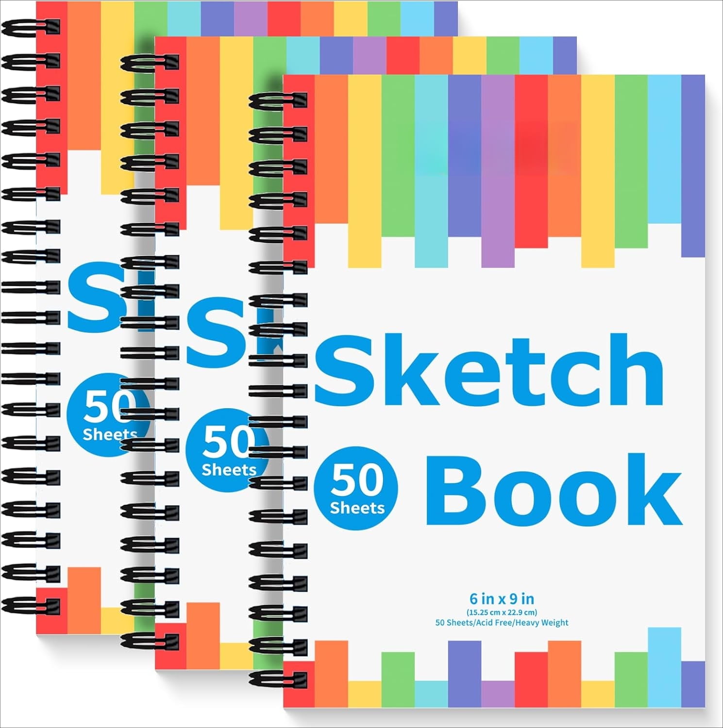 Sketch Book Spiral Bound Art Sketchbook, Acid Free Artist Drawing Book Paper, Art Supplies for ...