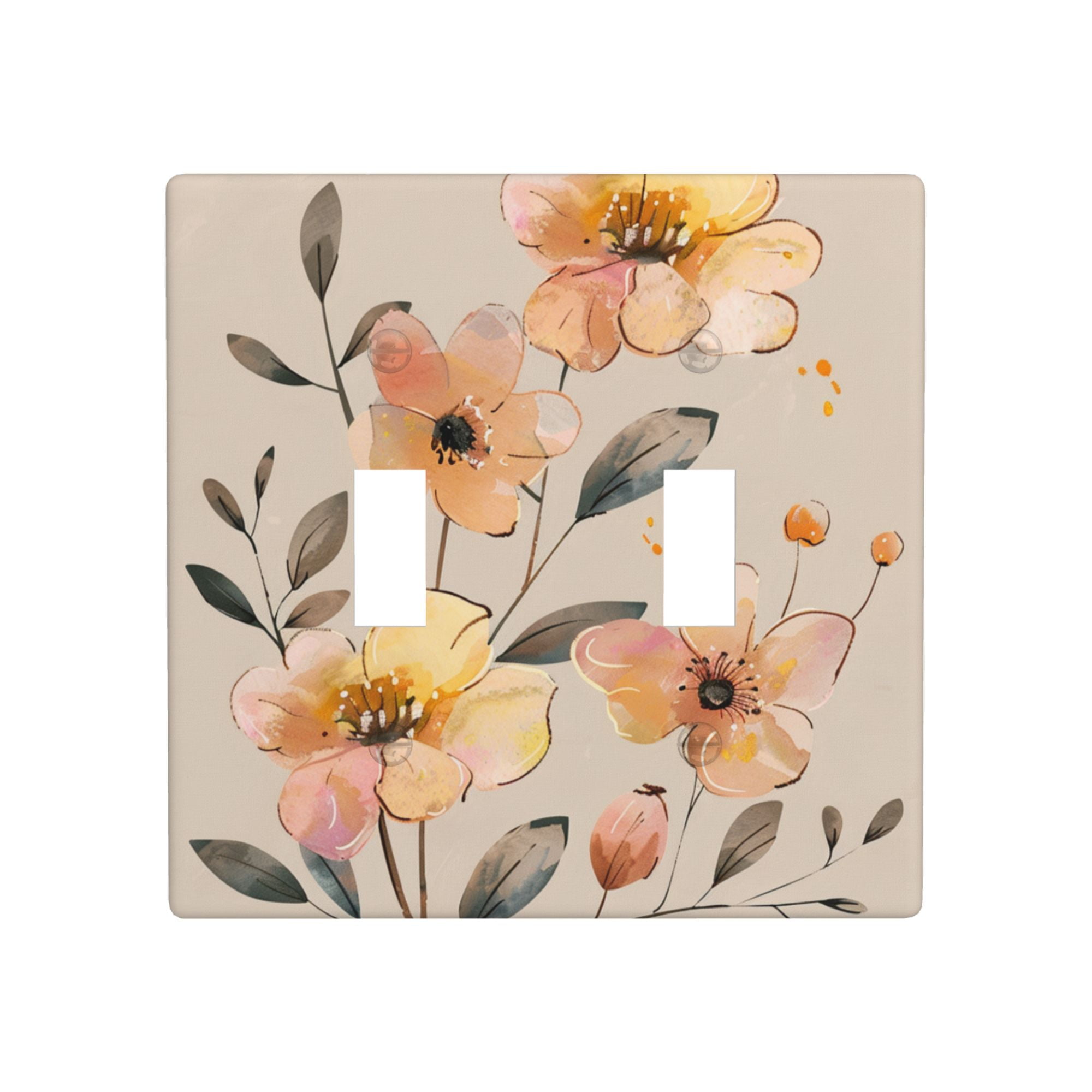 Sketch Flower Switch Cover Decorative Wall Plate - Walmart.com