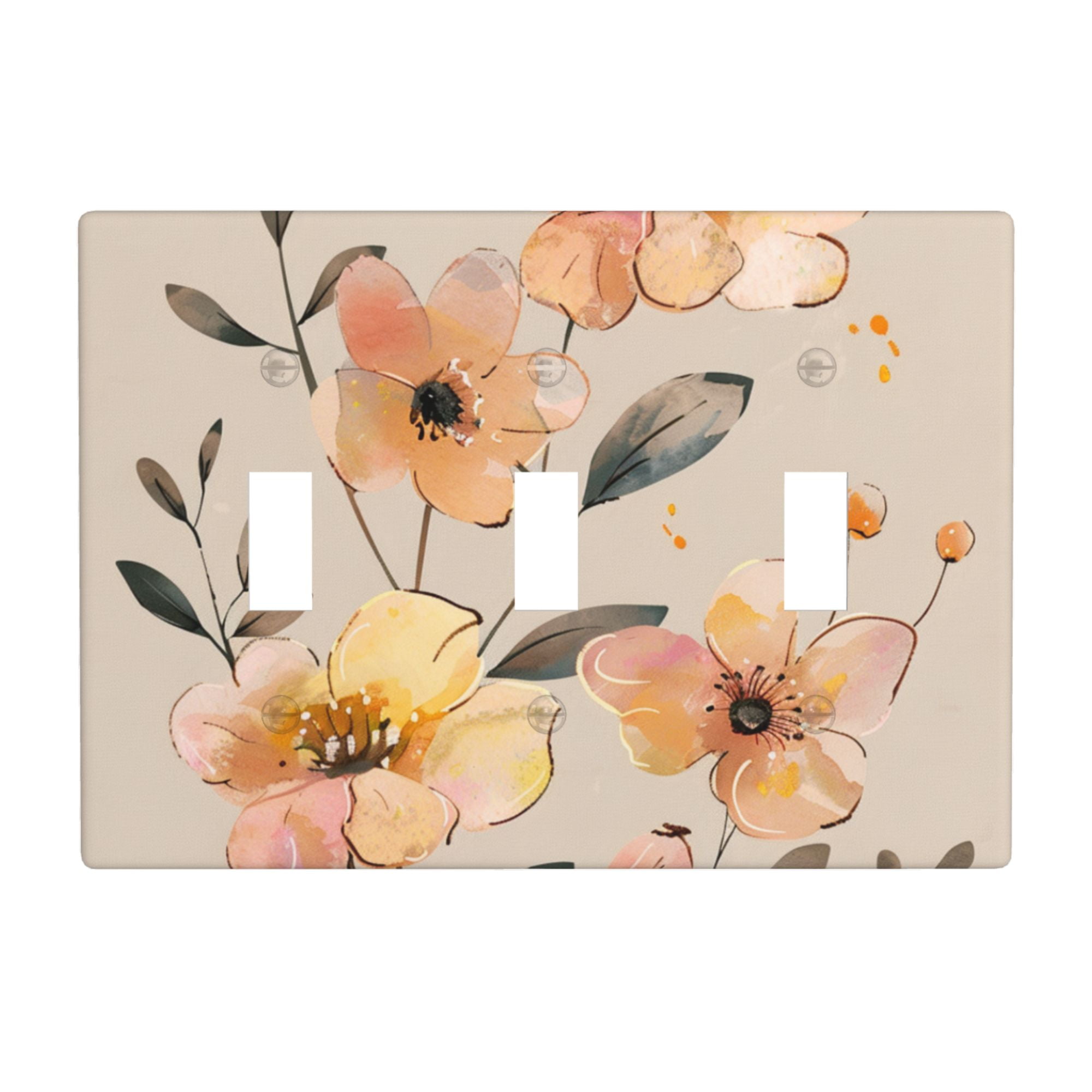 Sketch Flower Switch Cover Decorative Wall Plate - Walmart.com