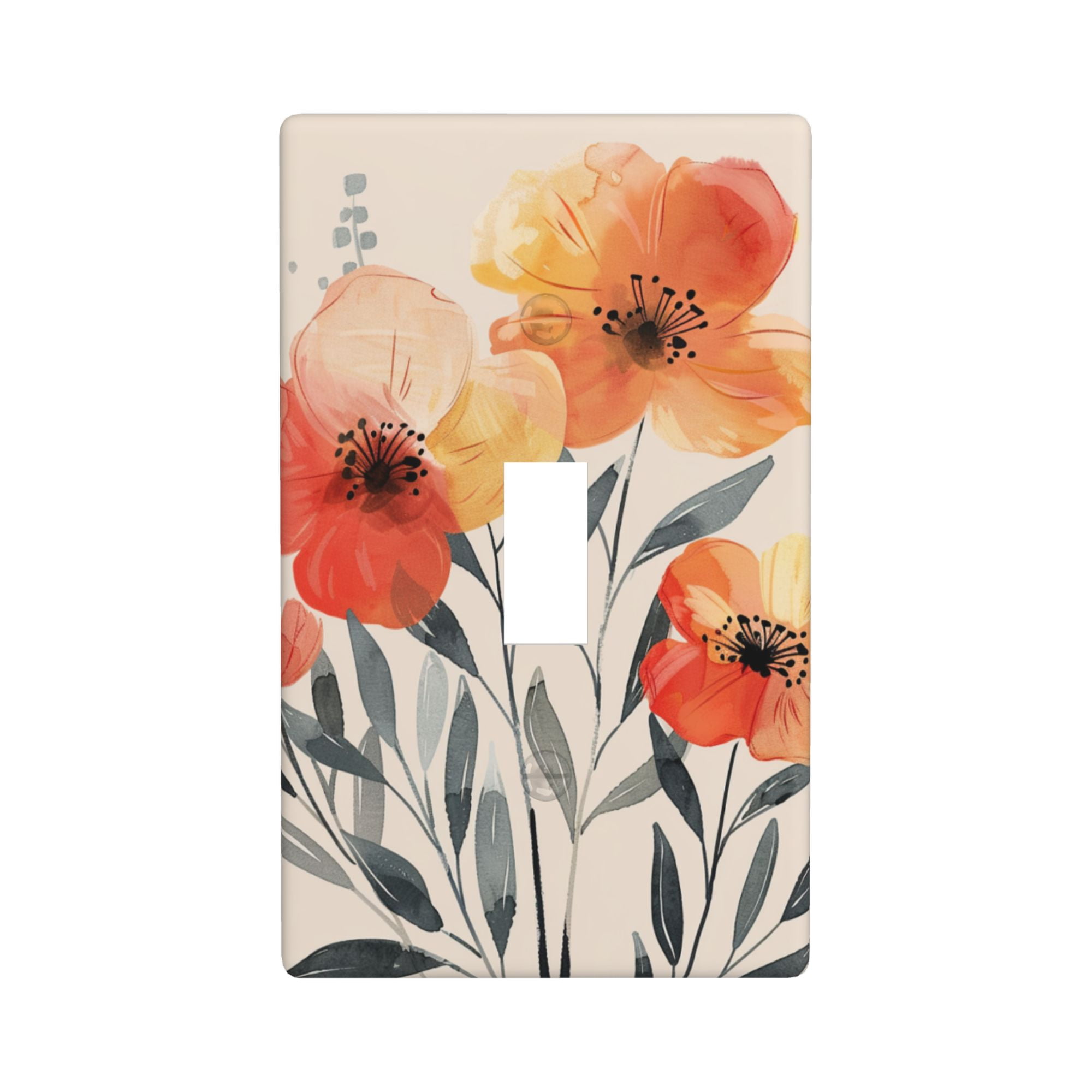 Sketch Flower Watercolor Switch Cover Decorative Wall Plate - Walmart.com